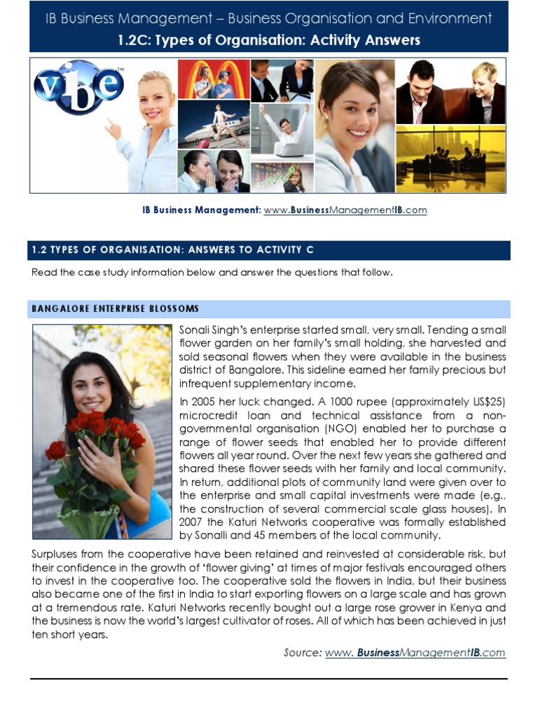 Ib Business Management - Answers To 1.2c Activity - Types of ...