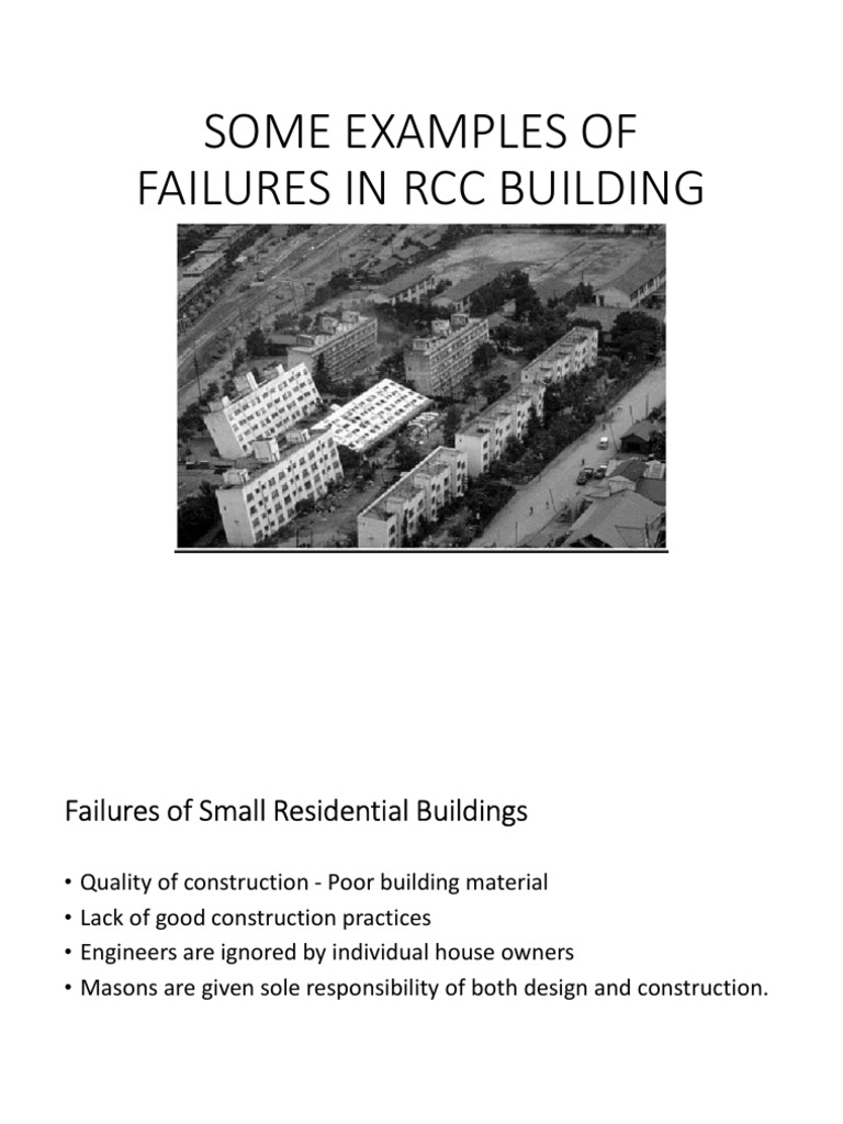 Some Examples of Failures in RCC Building | PDF | Reinforced Concrete ...