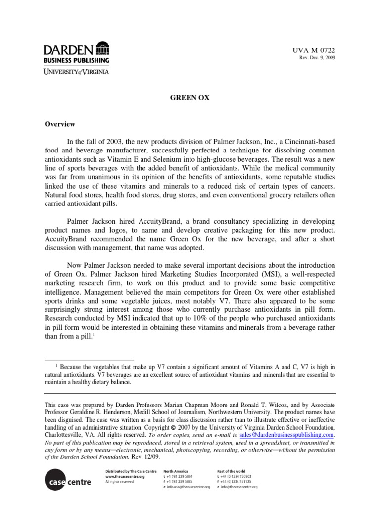 Green Ox | PDF | Drink | Retail