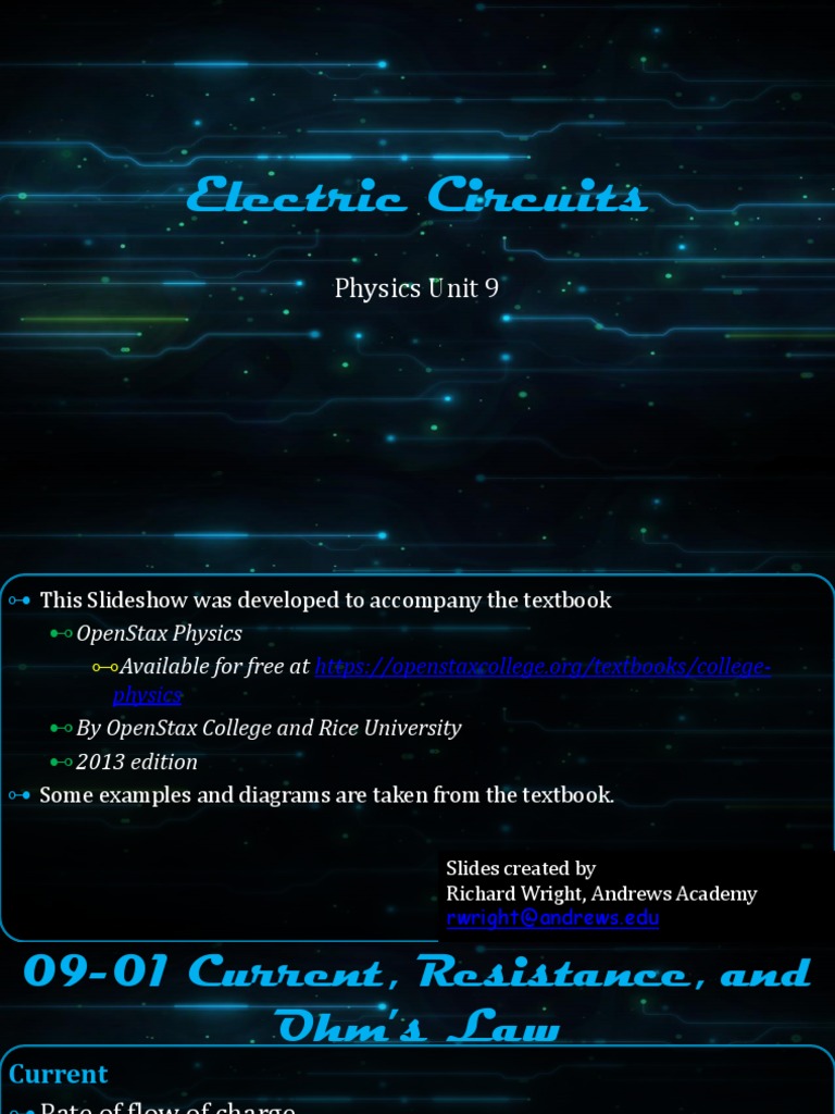 Electric Circuits Physics Unit 9 | PDF | Series And Parallel Circuits ...