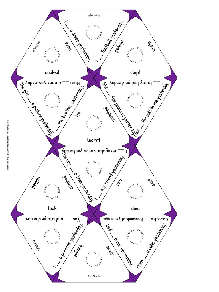 Trimino Past Simple | PDF