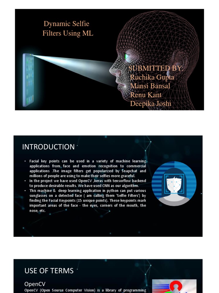 Facial K: Dynamic Selfie Filters Using ML | PDF | Cybernetics | Artificial Intelligence