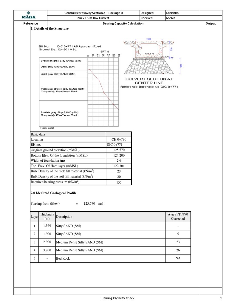 Culvert Calculation Sheet RT 0+790 - 02.10.2019 | PDF | Nature ...