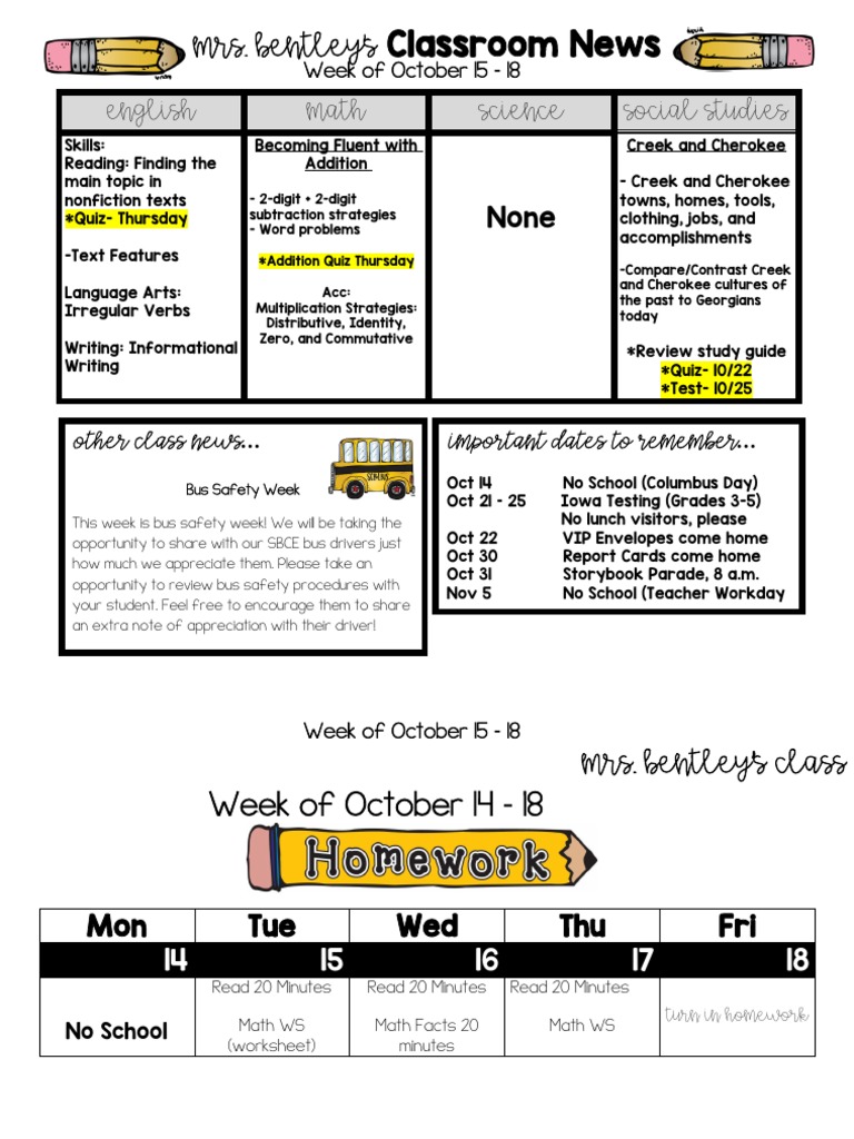 Newsletter Week 10 | PDF | Teaching | Behavior Modification