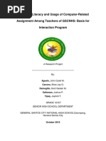 Computer Literacy Skills of Grade 12-Css Students (Completed Research ...