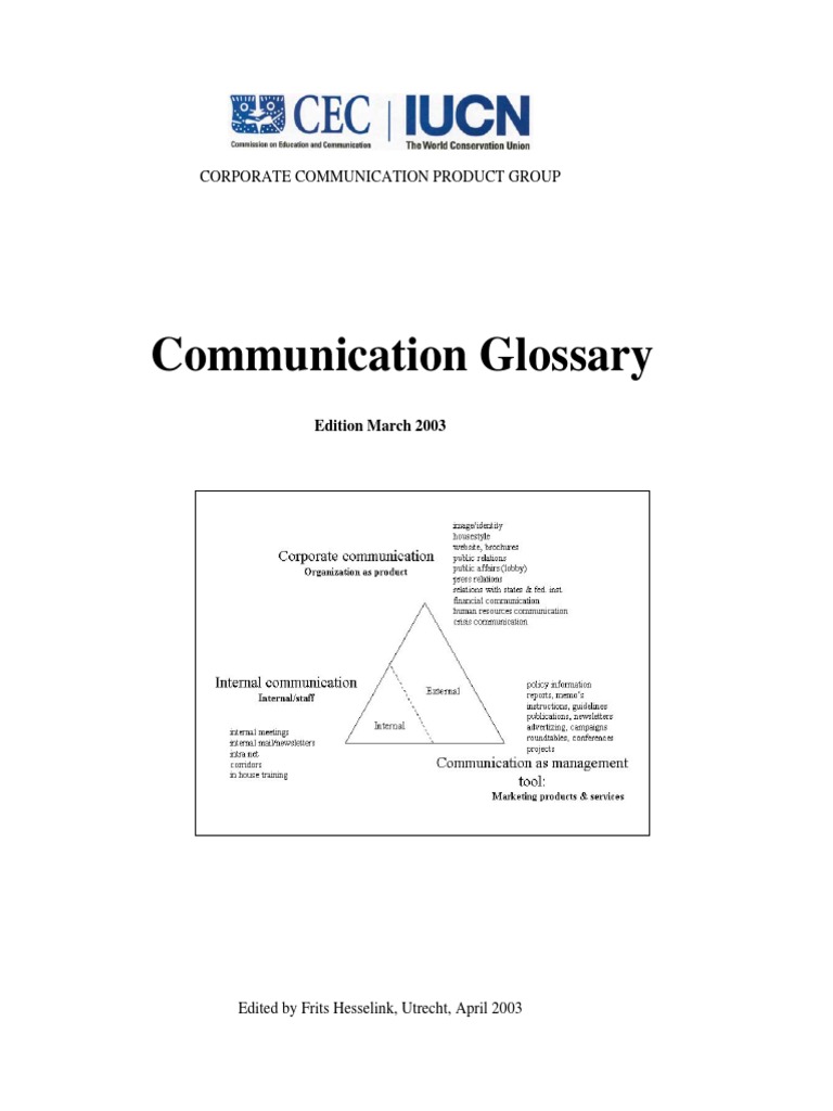 Communication Glossary: Corporate Communication Product Group | PDF ...