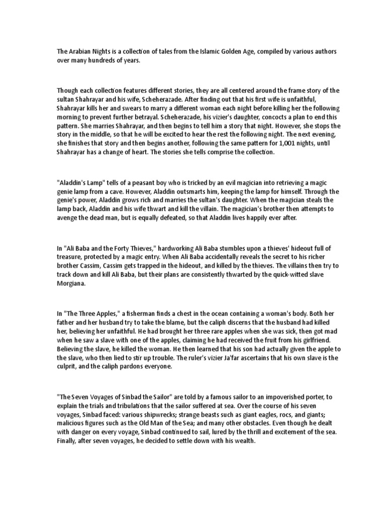 The Arabian Nights | PDF | One Thousand And One Nights