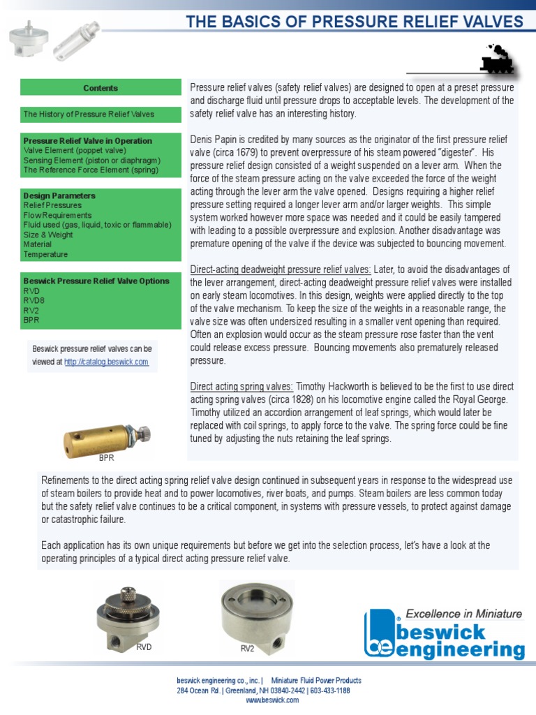 The Basics of Pressure Relief Valves | PDF | Valve | Steam Engine