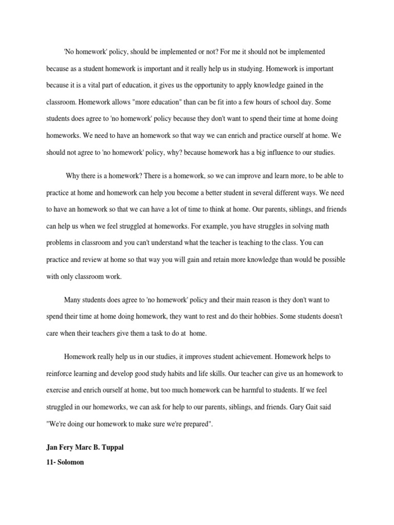 Importance of Homework in Education | PDF | Wellness