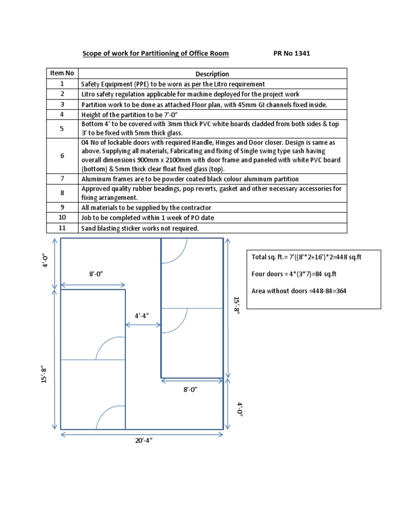 Scope Partition Office Room | PDF