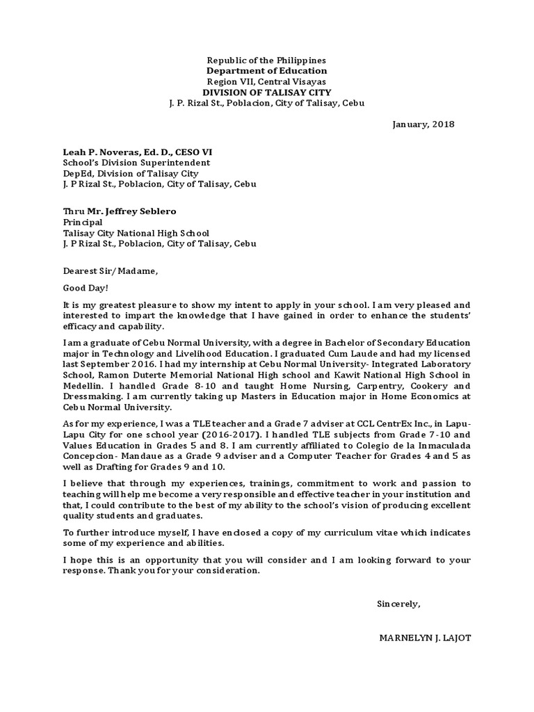 Department of Education Division of Talisay City | PDF | Teachers ...