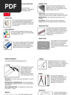 Technical Drawing Tools And Equipment