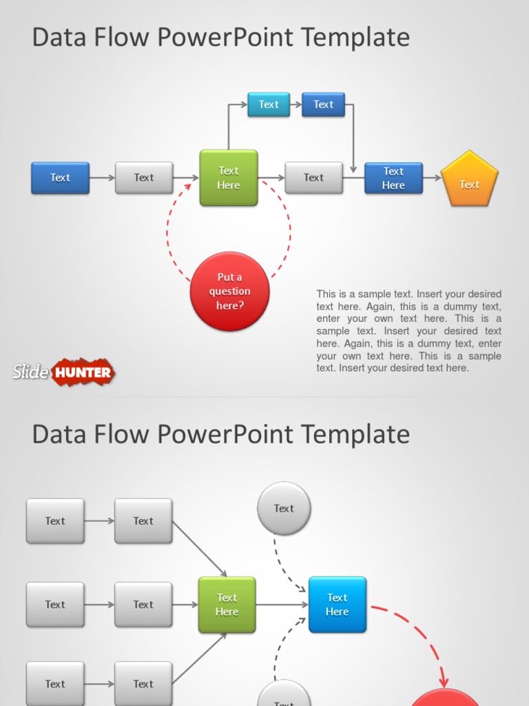 Data Flow Powerpoint Template: Text Text | PDF