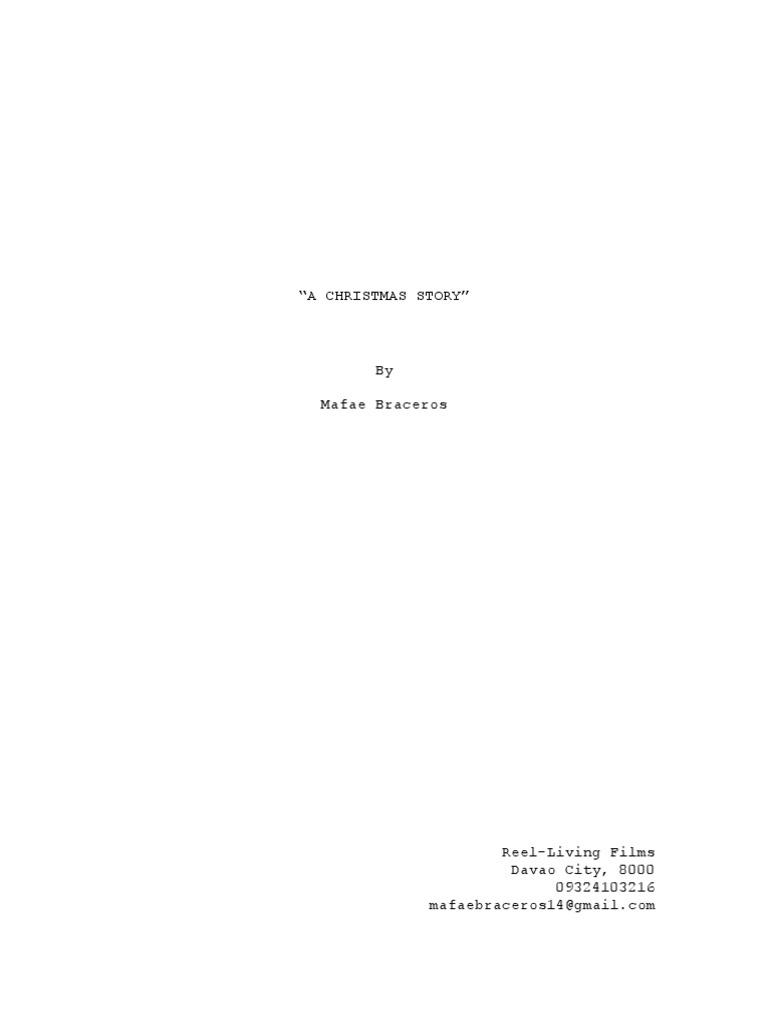 A Christmas Story Script | PDF