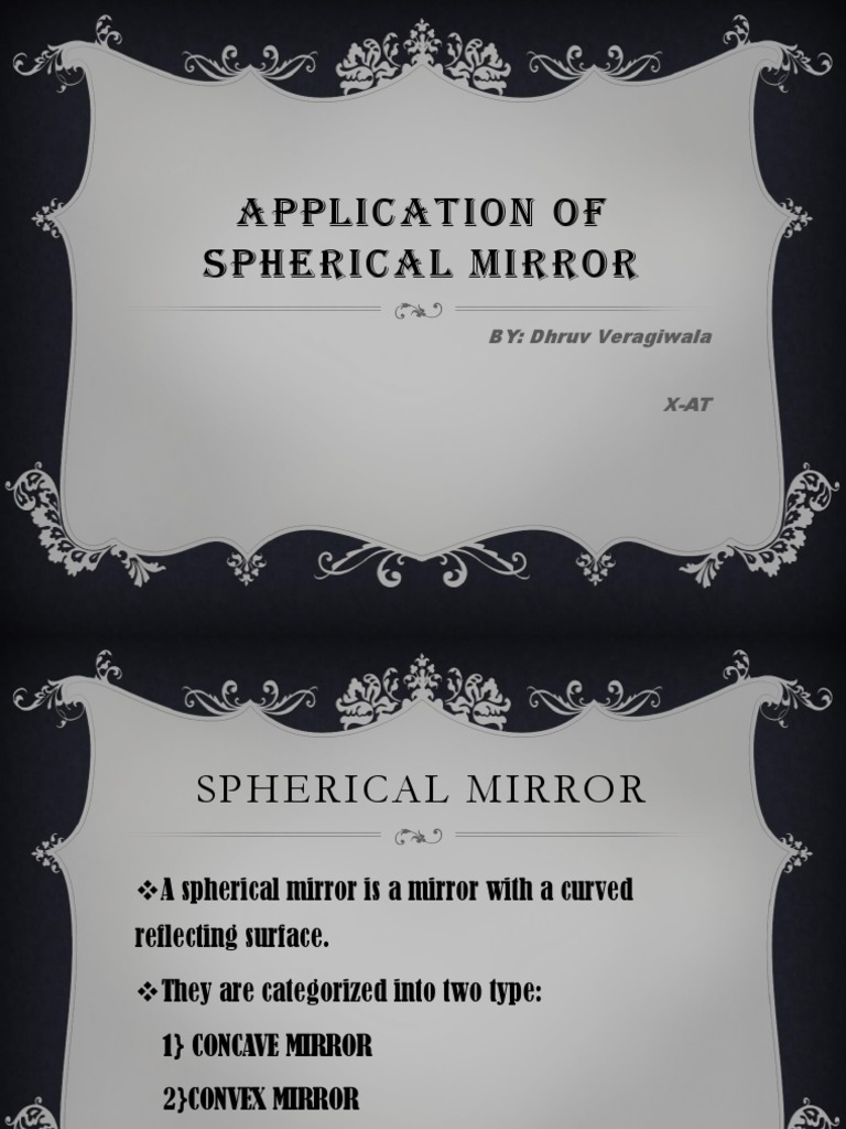 Application of Spherical Mirror | PDF
