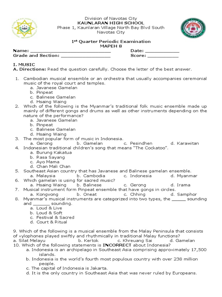 MPEH With TOS Sample | PDF | Physical Fitness | Flexibility (Anatomy)