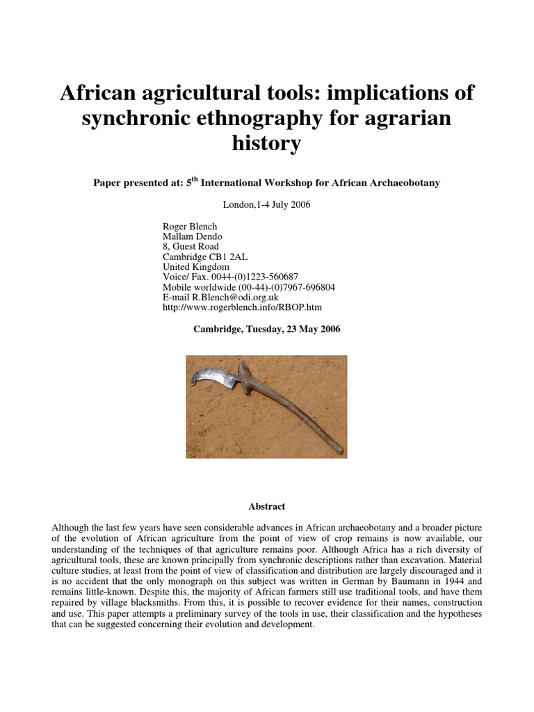 African Tools | PDF | Axe | Knife