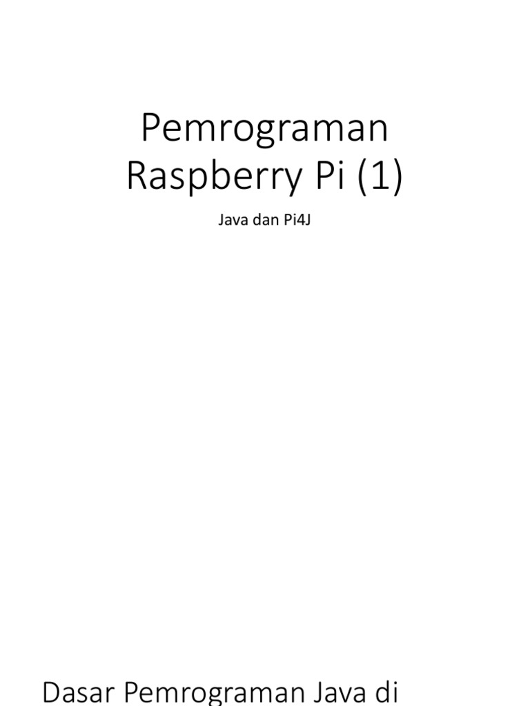 Pemrograman Raspberry Pi (1) : Java Dan Pi4J | PDF | Raspberry Pi | Areas Of Computer Science
