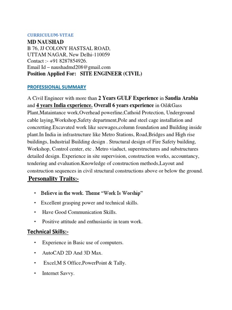 1570718955812md Naushad Original | PDF | Engineer | Concrete