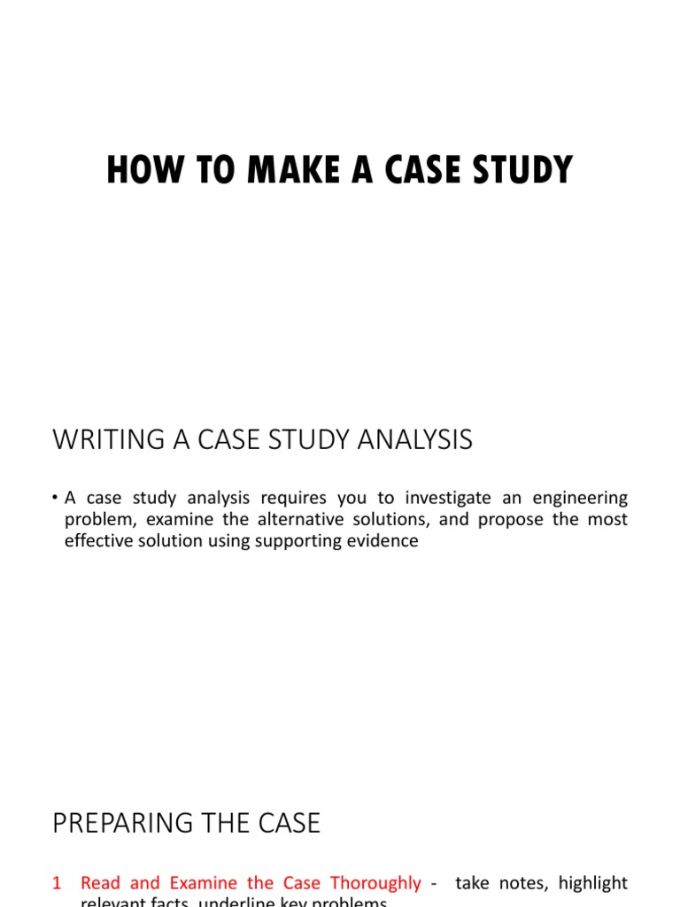 How To Make Case Study | PDF