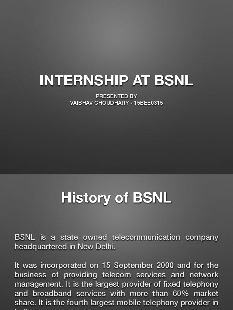 BSNL Internship Review - 1 | PDF | Transmitter | Computer Network