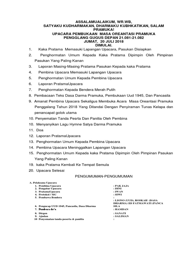 Teks Upacara | PDF