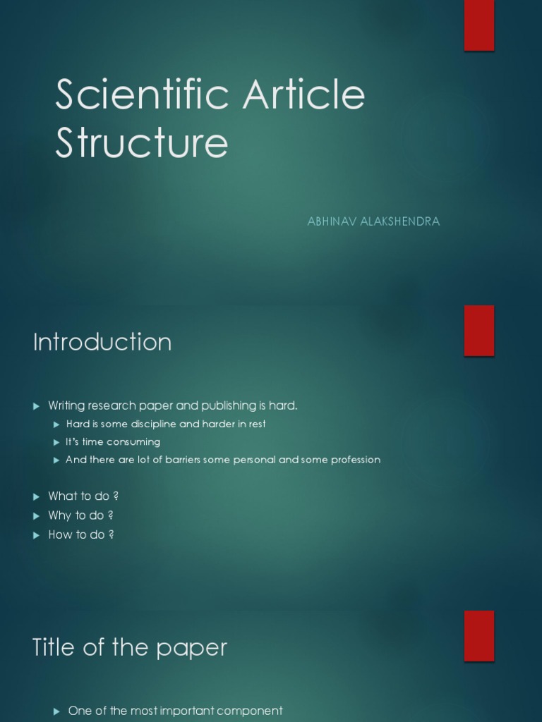 Article Structure PDF | PDF | Science | Psychological Concepts