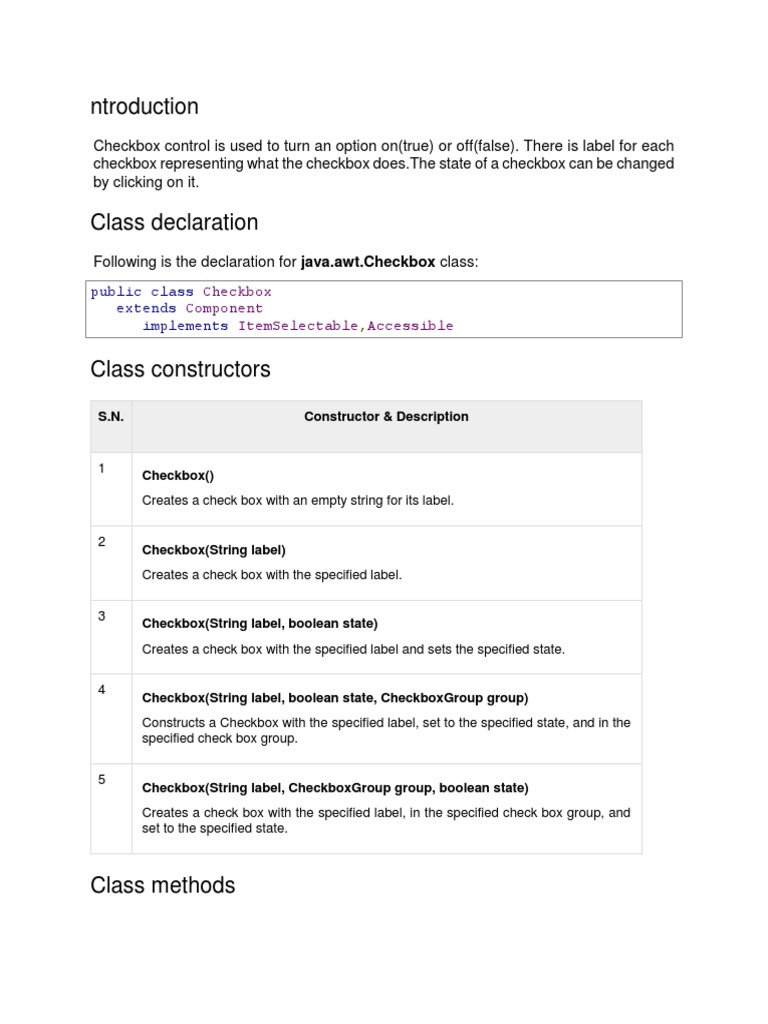 Ntroduction Public Class Extends Implements Pdf String Computer Science Constructor