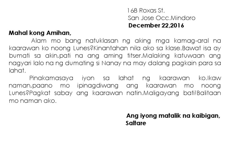 Liham Pangkaibigan | PDF