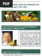 Ra 8423 - Traditional and Alternative Medicine Act of 1997 | PDF ...
