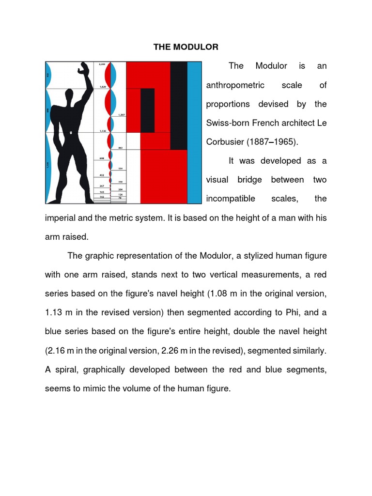 Vitruvian Man vs. Le Modulor | PDF