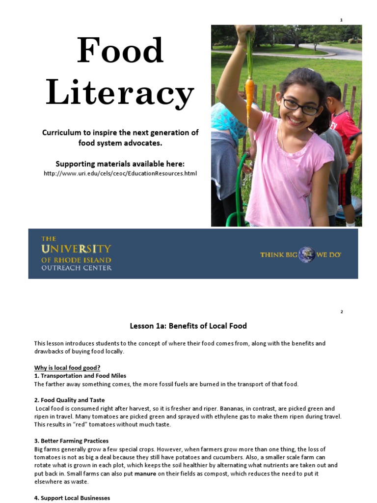 Food Literacy: Curriculum To Inspire The Next Generation of Food System ...