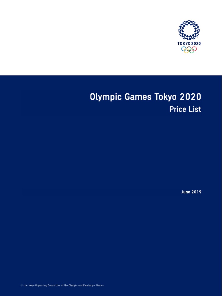 Tokyo 2020 Olympic Ticket Prices | PDF | Sport Of Athletics | Olympic Games