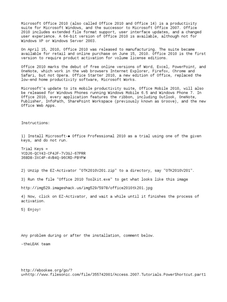 Installation of Office | PDF