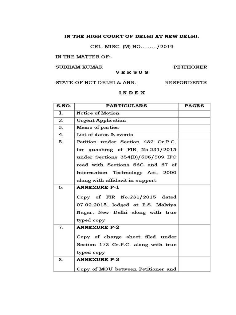FIR Quashing Atulya | PDF | Criminal Procedure In South Africa | Stalking