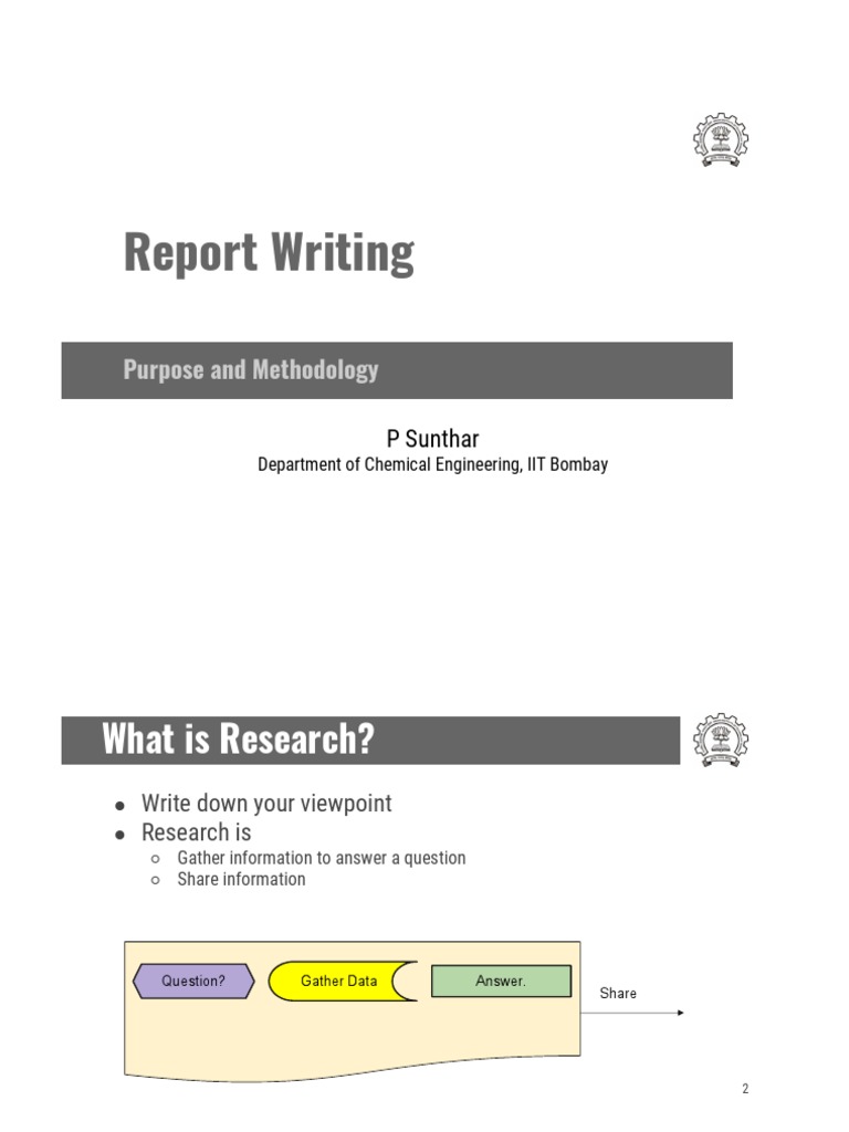 Report Writing: Purpose and Methodology | PDF | Scientific Method ...