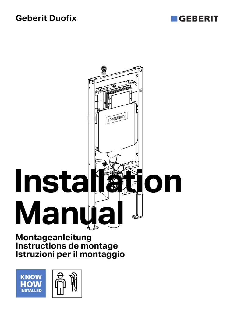 Installation Manual Installation Manual: Geberit Duofix | PDF | Framing ...