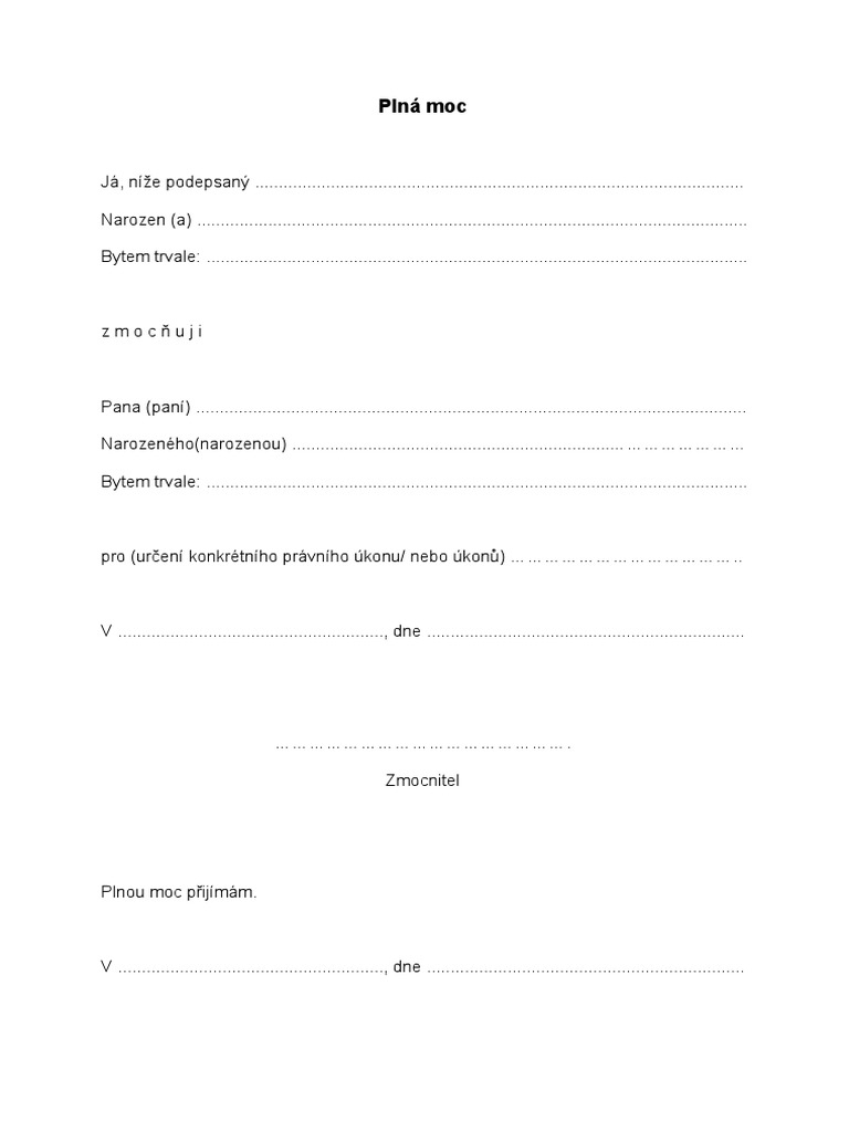 Plna Moc Obecny Vzor | PDF