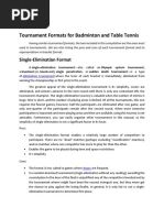 What Are The Different Types of Tournament Formats | PDF | Tournament ...