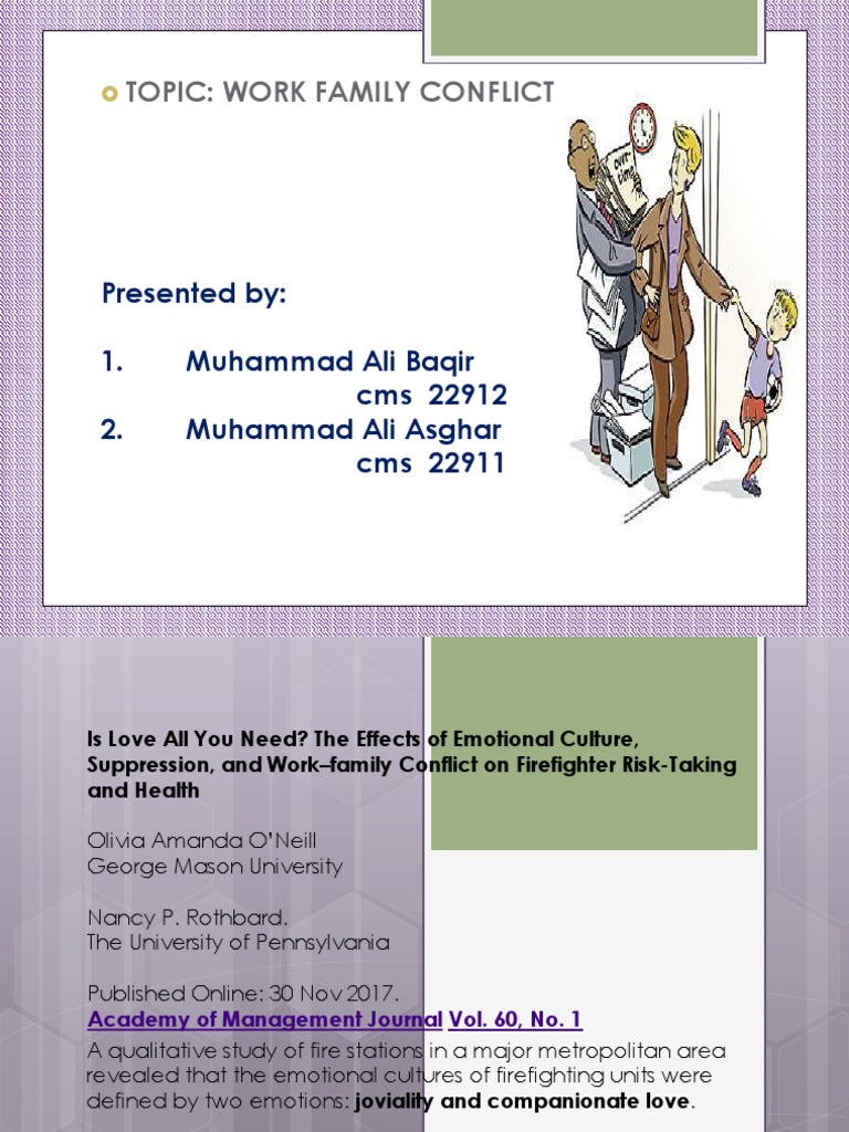 Work-Family Conflict Insights and Impacts | PDF | Affect (Psychology ...