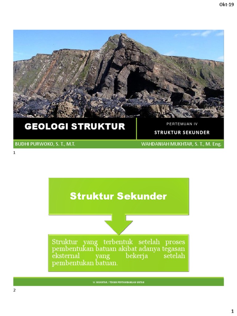 Pert IV Struktur Sekunder Kekar-Sesar | PDF