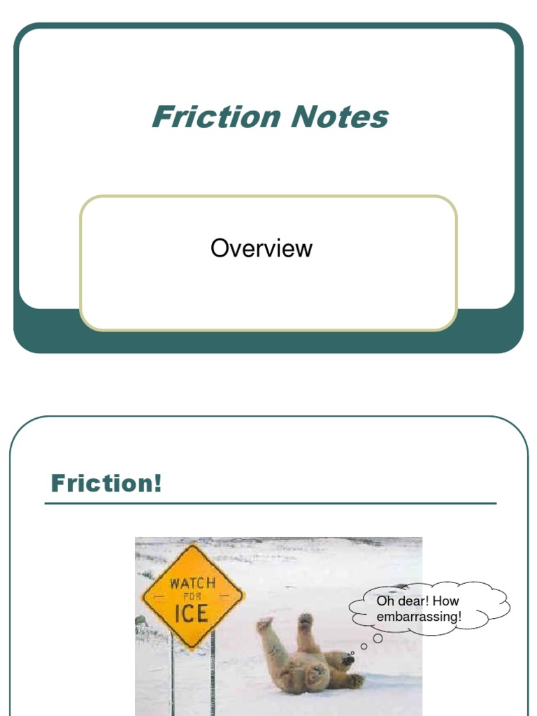 Friction Notes PDF | PDF | Friction | Force