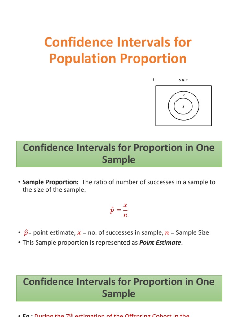 Confidence Intervals For Population Proportion | PDF | Chi Squared ...