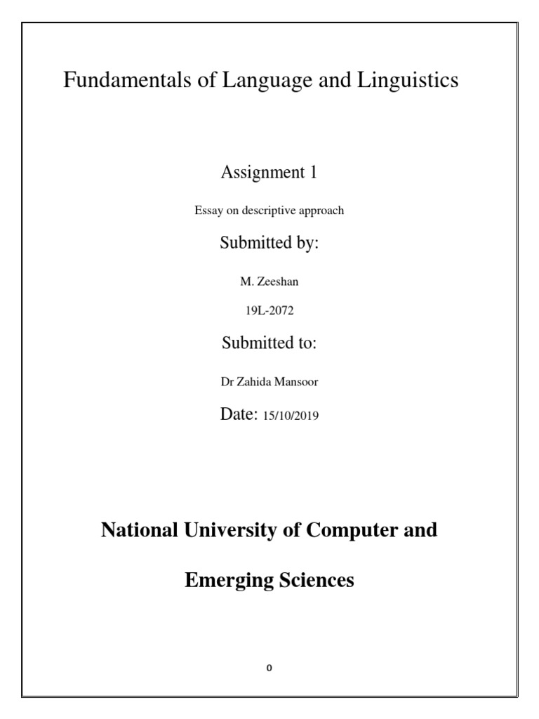 Fundamentals of Language and Linguistics | Download Free PDF ...