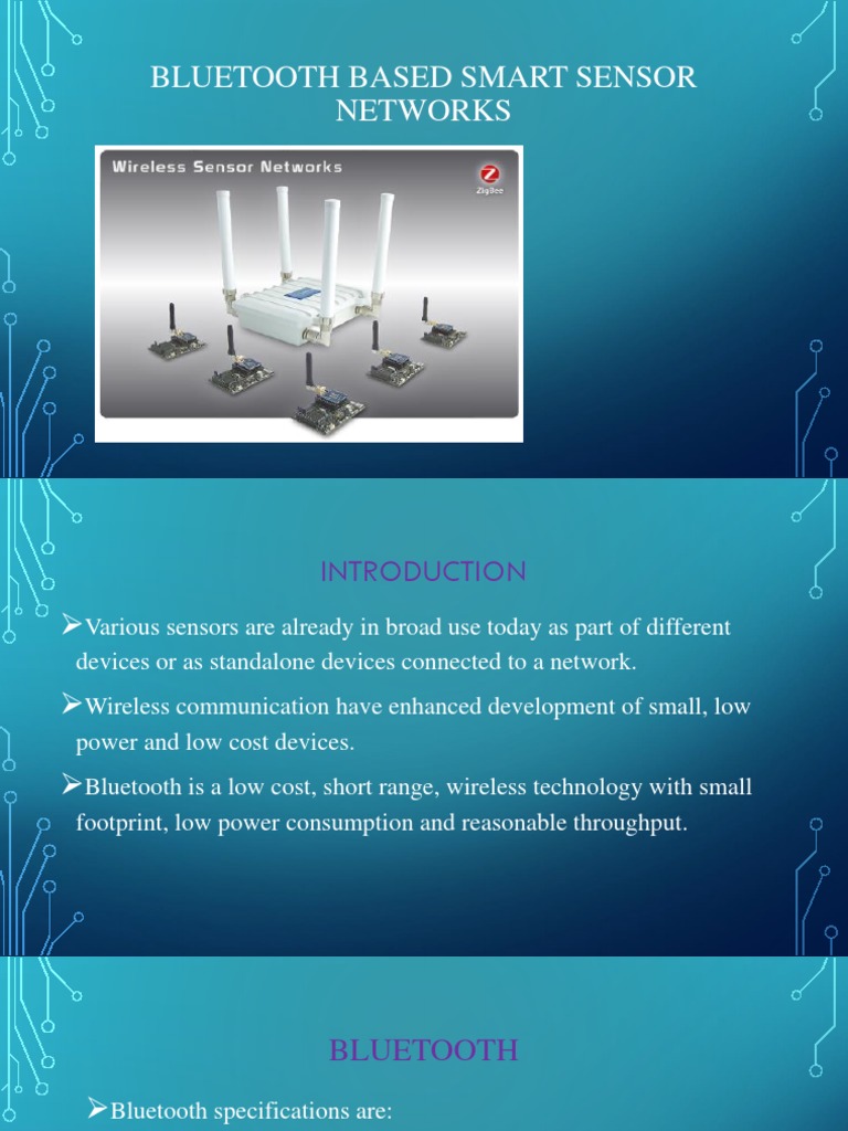 Bluetooth Smart Sensor Networks Overview | PDF | Bluetooth | Wireless ...