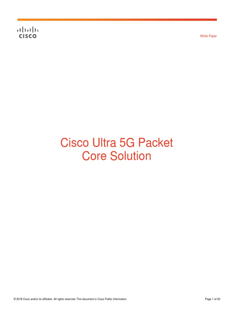 Cisco Ultra 5G Packet Core Solution: White Paper | PDF | Computer ...