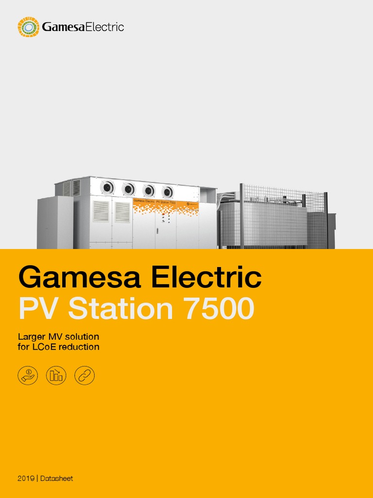 Gamesa Electric PV Station 7500 PDF | PDF | Power Inverter | Transformer