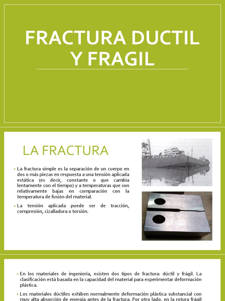 FRACTURA-DUCTIL-Y-FRAGIL.pptx | Mecánica de fractura | Materiales