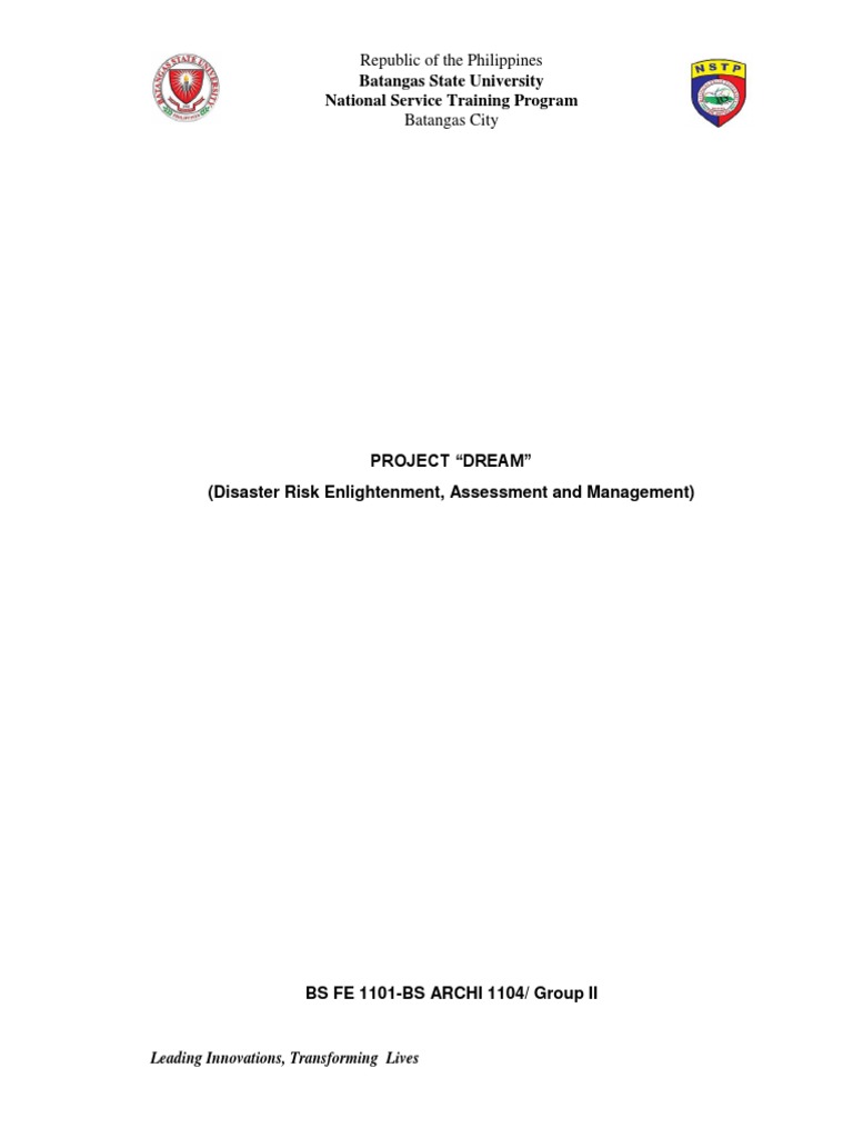 Final DRRM Project Dream | PDF | Disaster Risk Reduction | Emergency ...