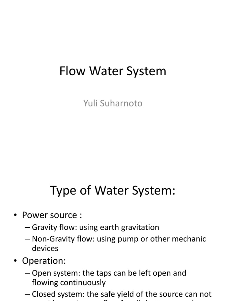 Flow Water System Components & Design | PDF